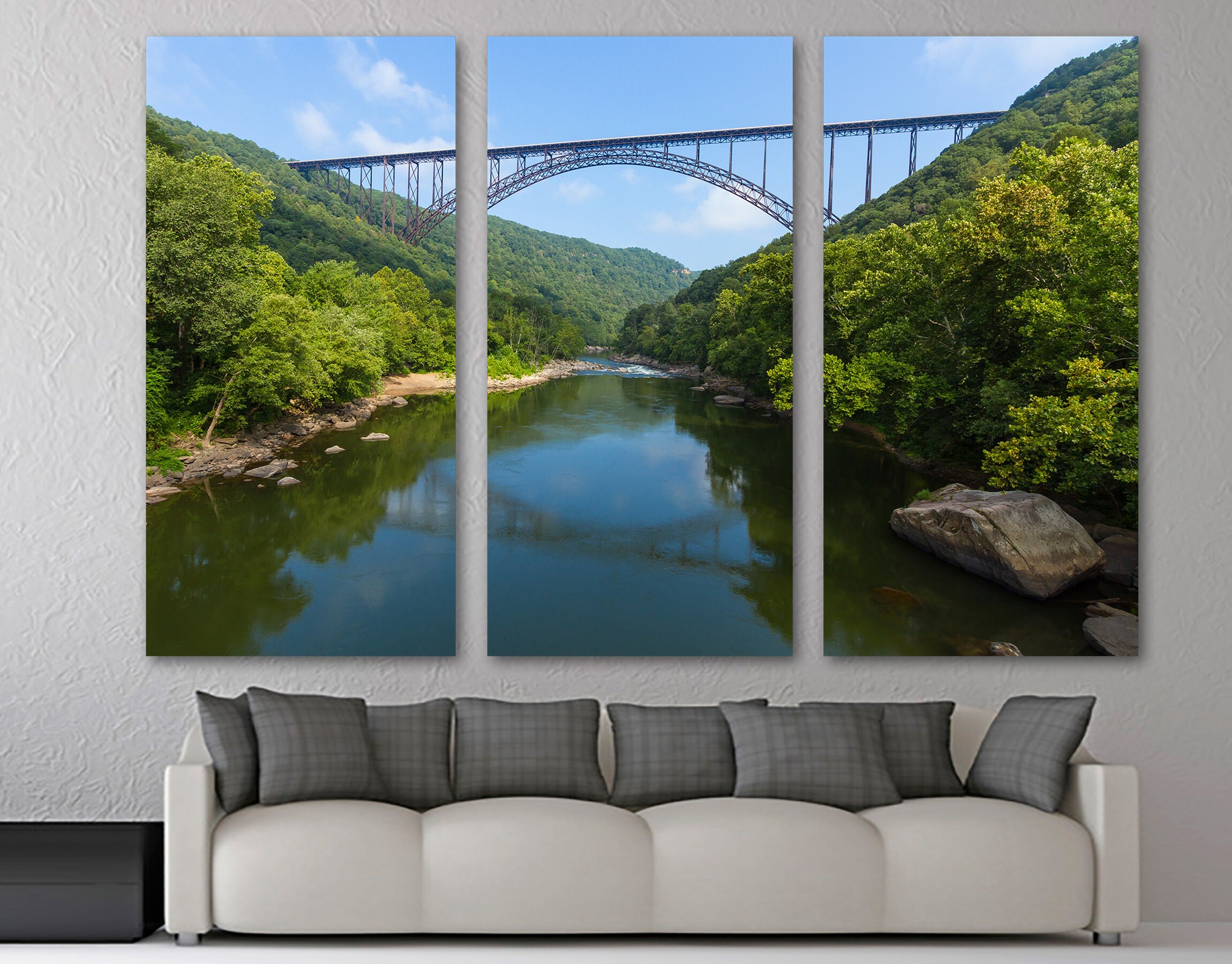 New River Gorge Bridge Wall Art Canvas Print. Scenic landscape | Etsy