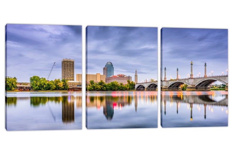 Springfield MA Canvas Print Wall Art. Springfield - Etsy