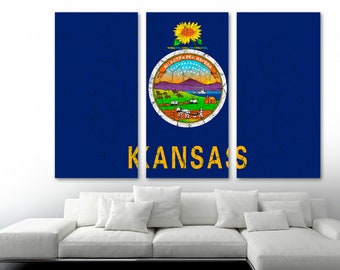 Kansas State Canvas Wall Art - Etsy