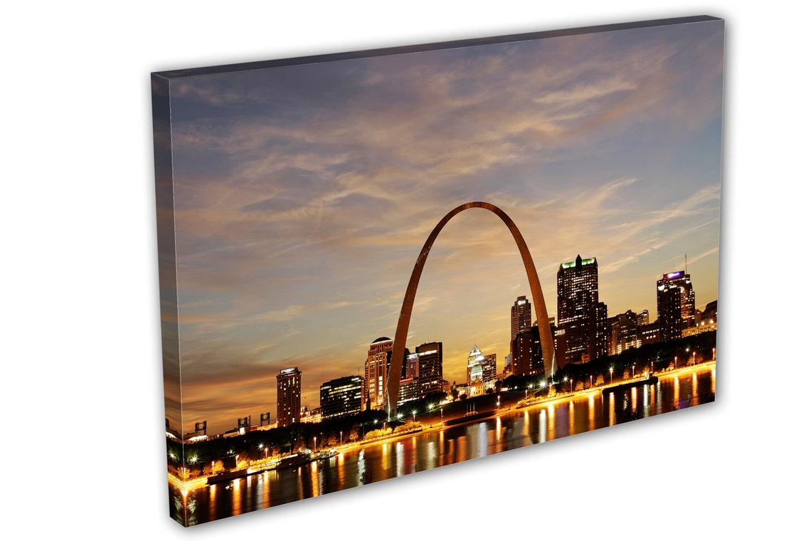 St. Louis Missouri Skyline Canvas Print Wall Art. Gateway - Etsy