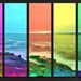 5 Panel Pop Color Ocean Photography on Canvas Print. Colorful Multi ...