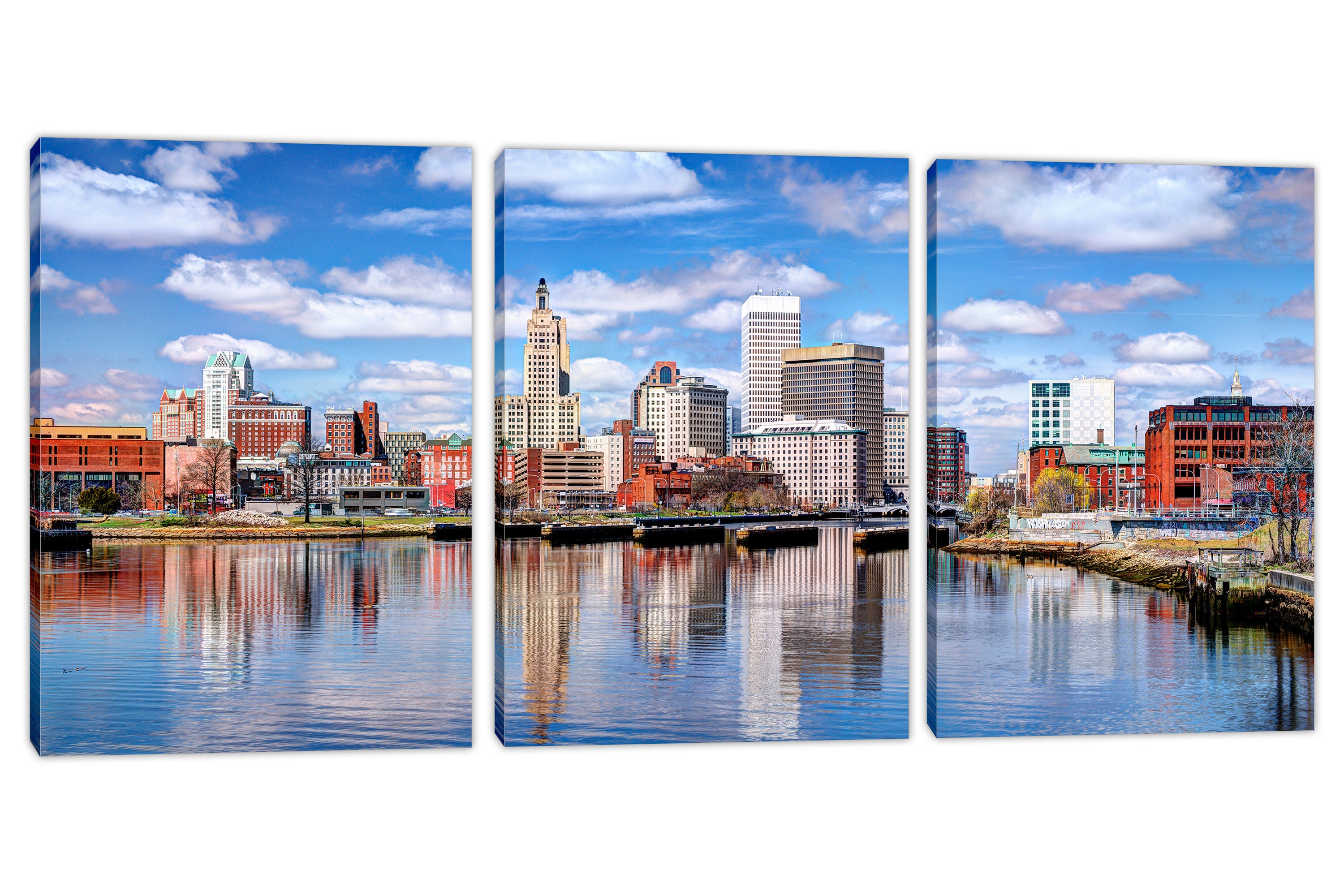 Providence Rhode Island Skyline Wall Art Canvas Print. USA | Etsy