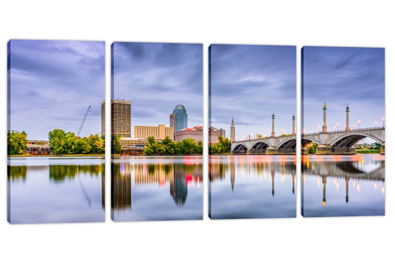 Springfield MA Canvas Print Wall Art. Springfield - Etsy