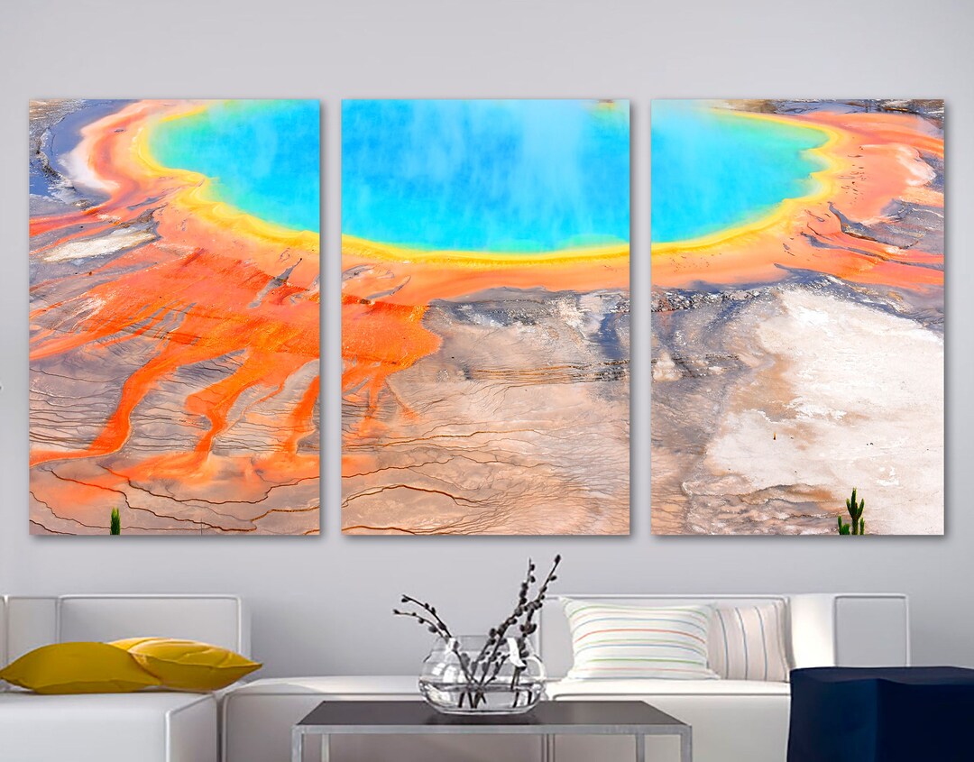 Grand Prismatic Hot Spring Wall Art, Yellowstone Canvas Print ...