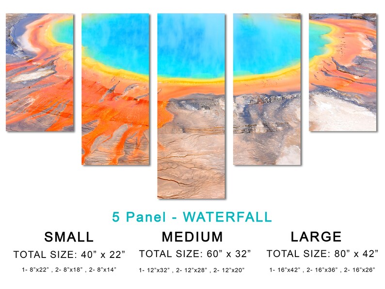 Grand Prismatic Hot Spring Wall Art, Yellowstone Canvas Print ...