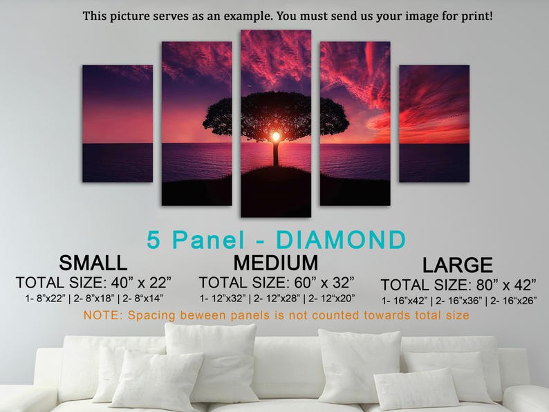 Split Prints on Canvas From Your Photo. Personalized Picture to Multi ...