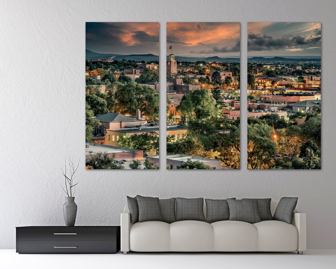 Santa Fe Canvas Print Wall Art With Dramatic Effect. Santa Fe NM, New ...