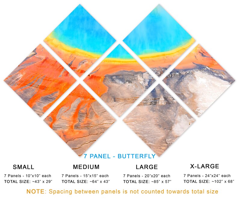 Grand Prismatic Hot Spring Wall Art, Yellowstone Canvas Print ...