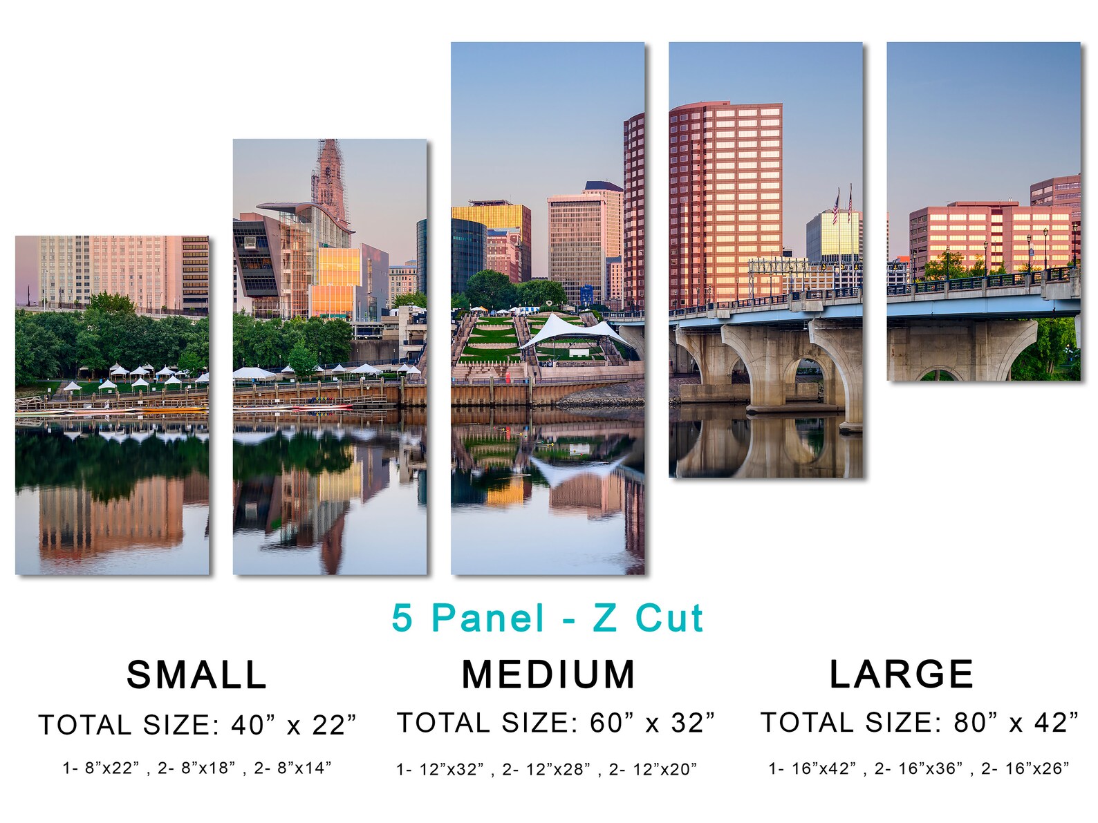 Hartford CT Skyline Wall Art Canvas Print. Hartford - Etsy
