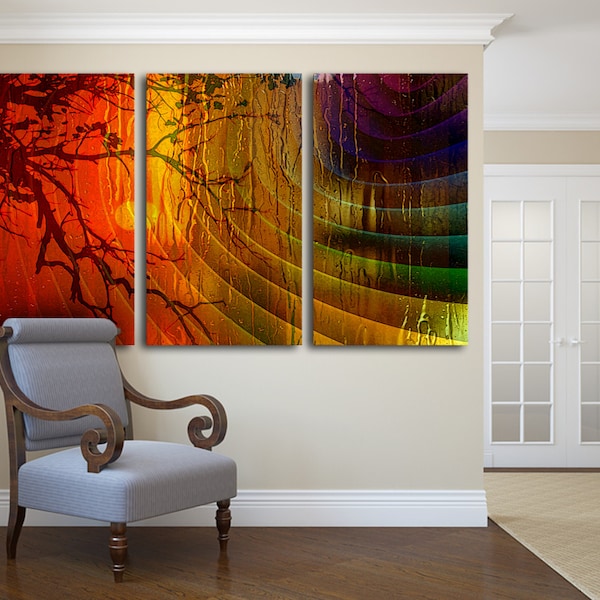 3 Panel Abstract Art - Etsy