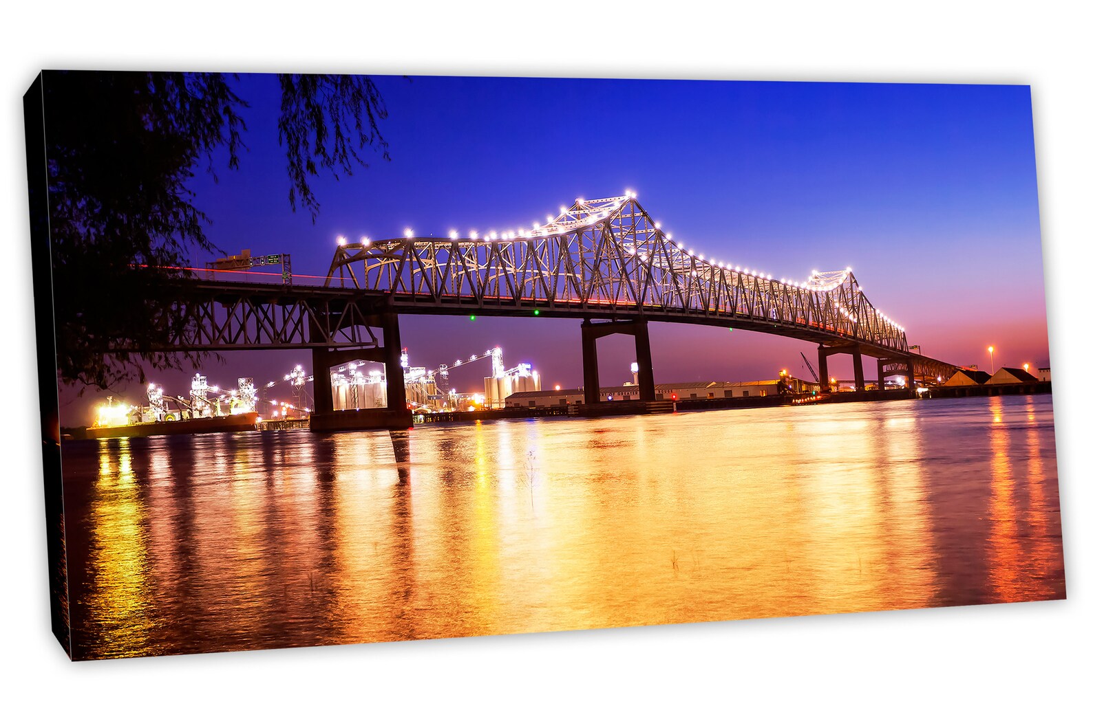 Baton Rouge Bridge Mississippi River Canvas Print Wall Art - Etsy