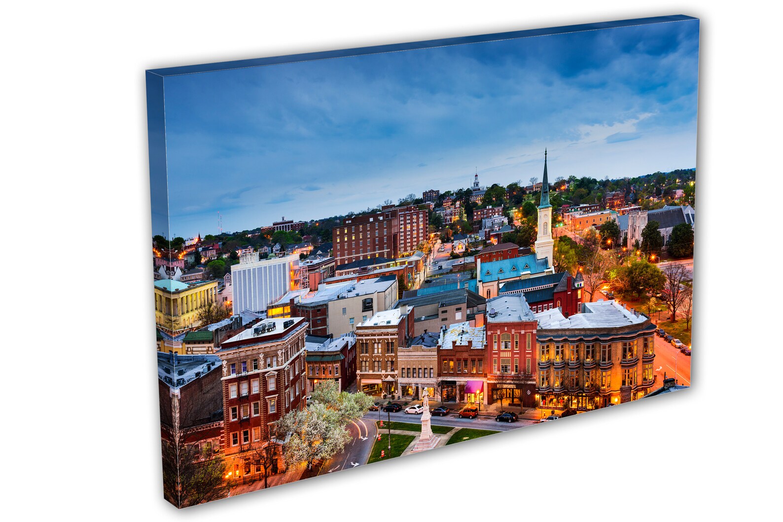 Macon Georgia Skyline Canvas Print Wall Art 3 Panel Split - Etsy