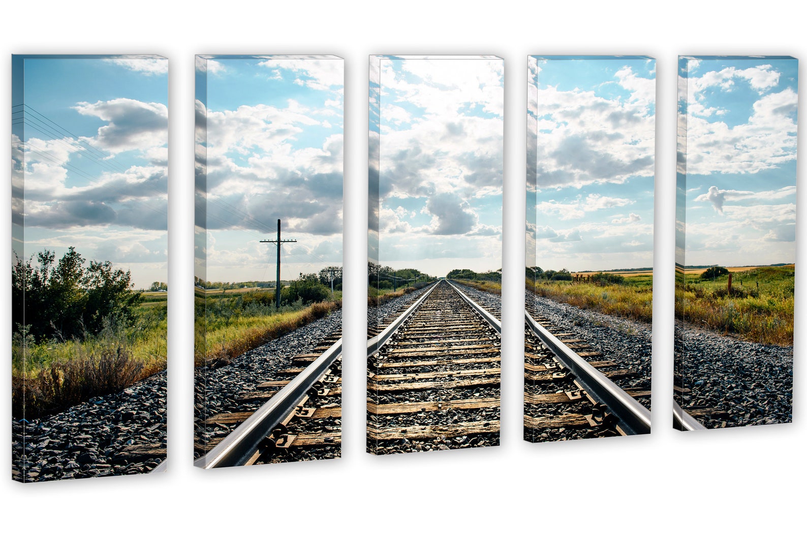 Train Railroad Track Wall Art Canvas Print. Landscape Print - Etsy