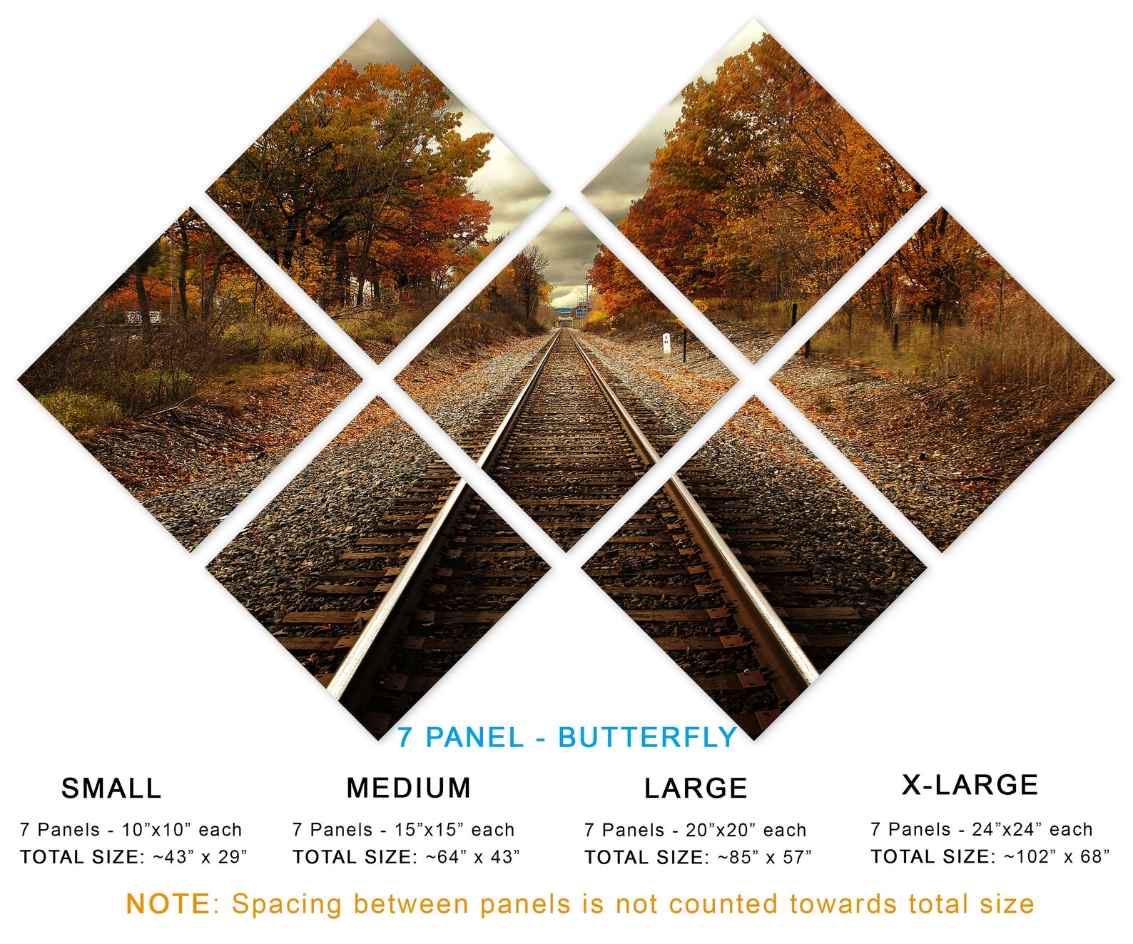 Train Tracks in Fall Wall Art Canvas Print. Railroad Tracks - Etsy