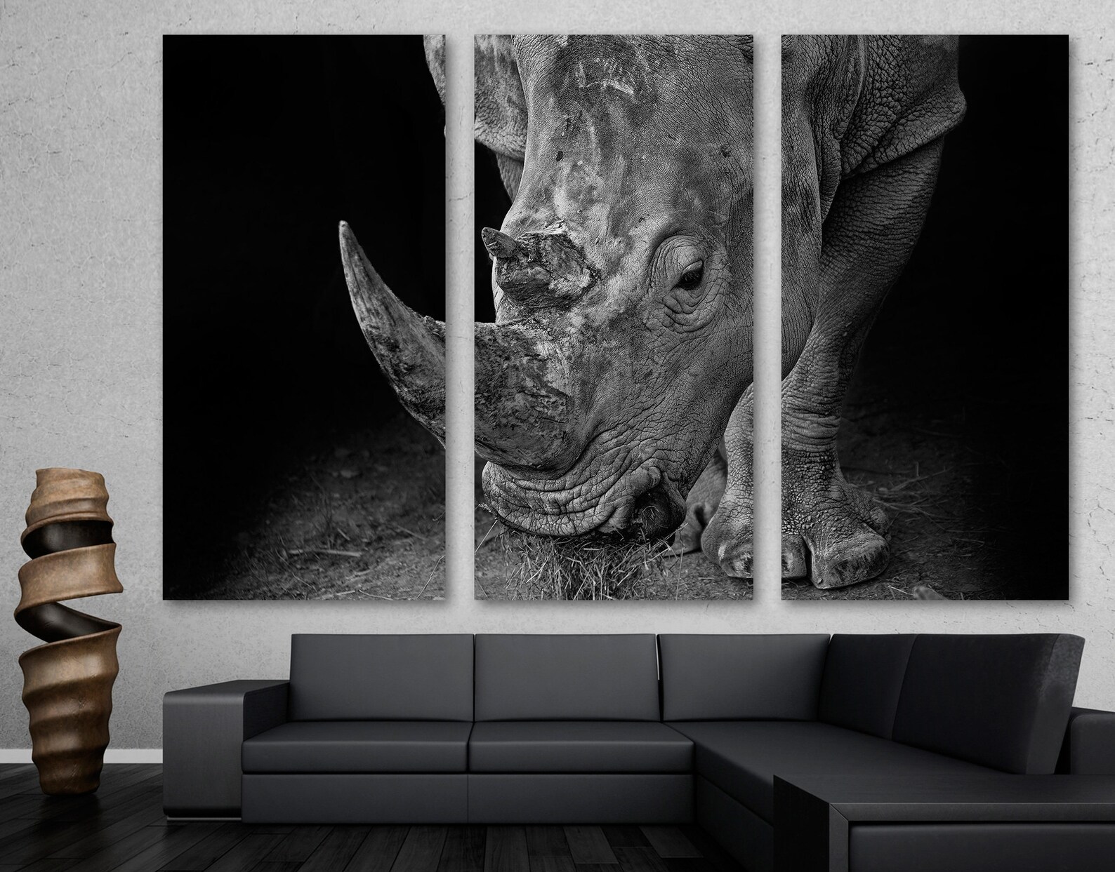 Rhinoceros Rhino Canvas Print Wall Art. Wildlife Photography - Etsy