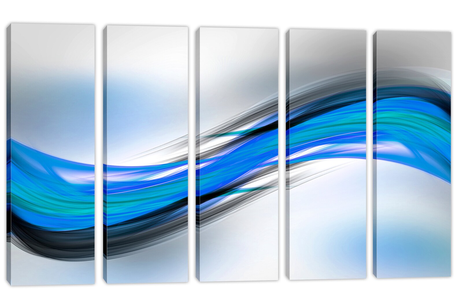 Abstract Art Blue Wave Canvas Print Wall Art. Abstract Wave - Etsy