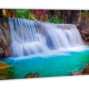 Forest Waterfall Wall Art Canvas Print. Forest Art, Forest Scenery ...