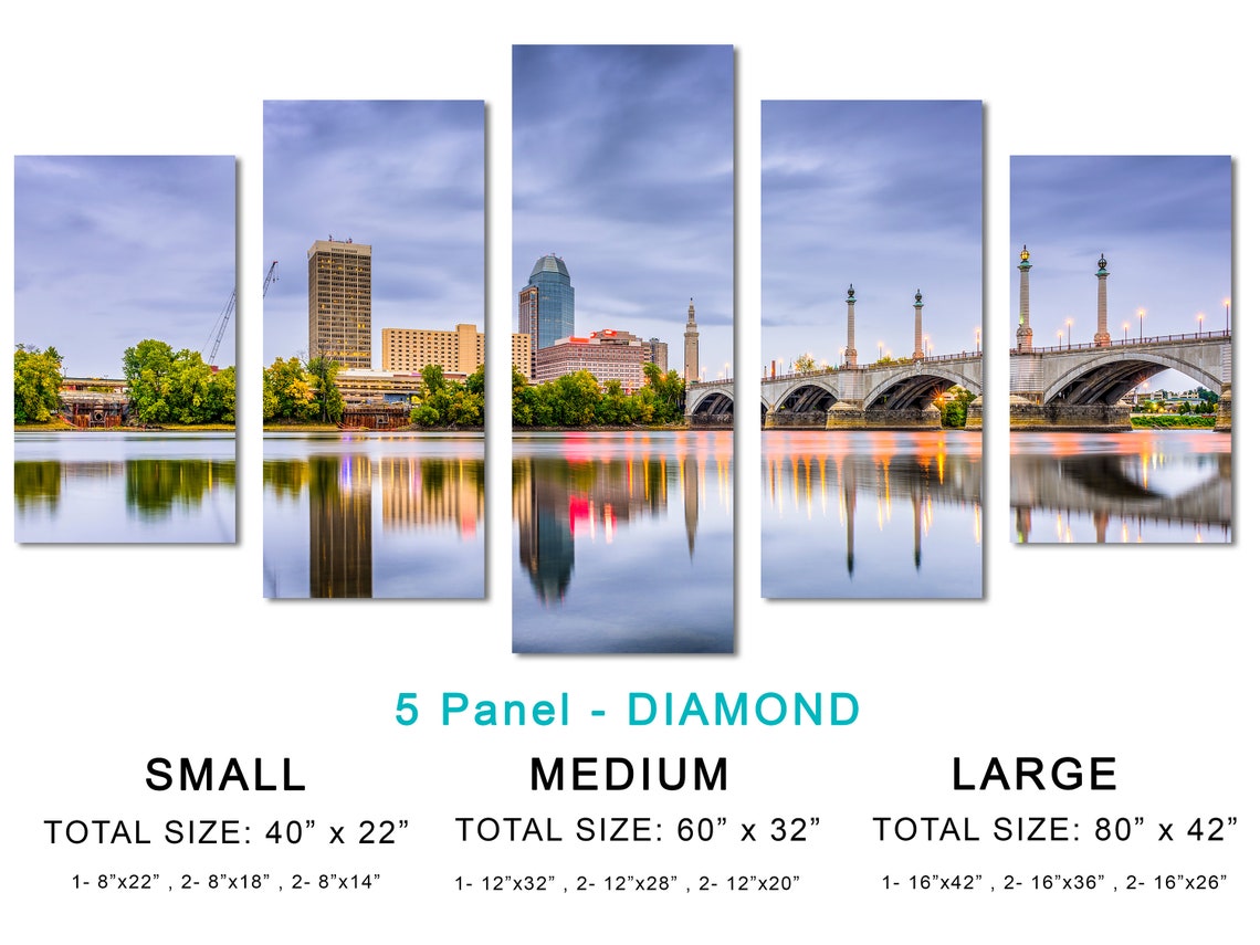 Springfield, MA Canvas Print Wall Art. Springfield Massachusetts, USA ...