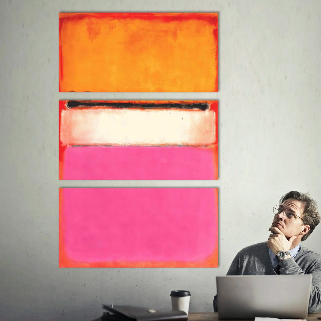 Mark Rothko Wall Art Canvas Print White Center (yellow, Pink and ...