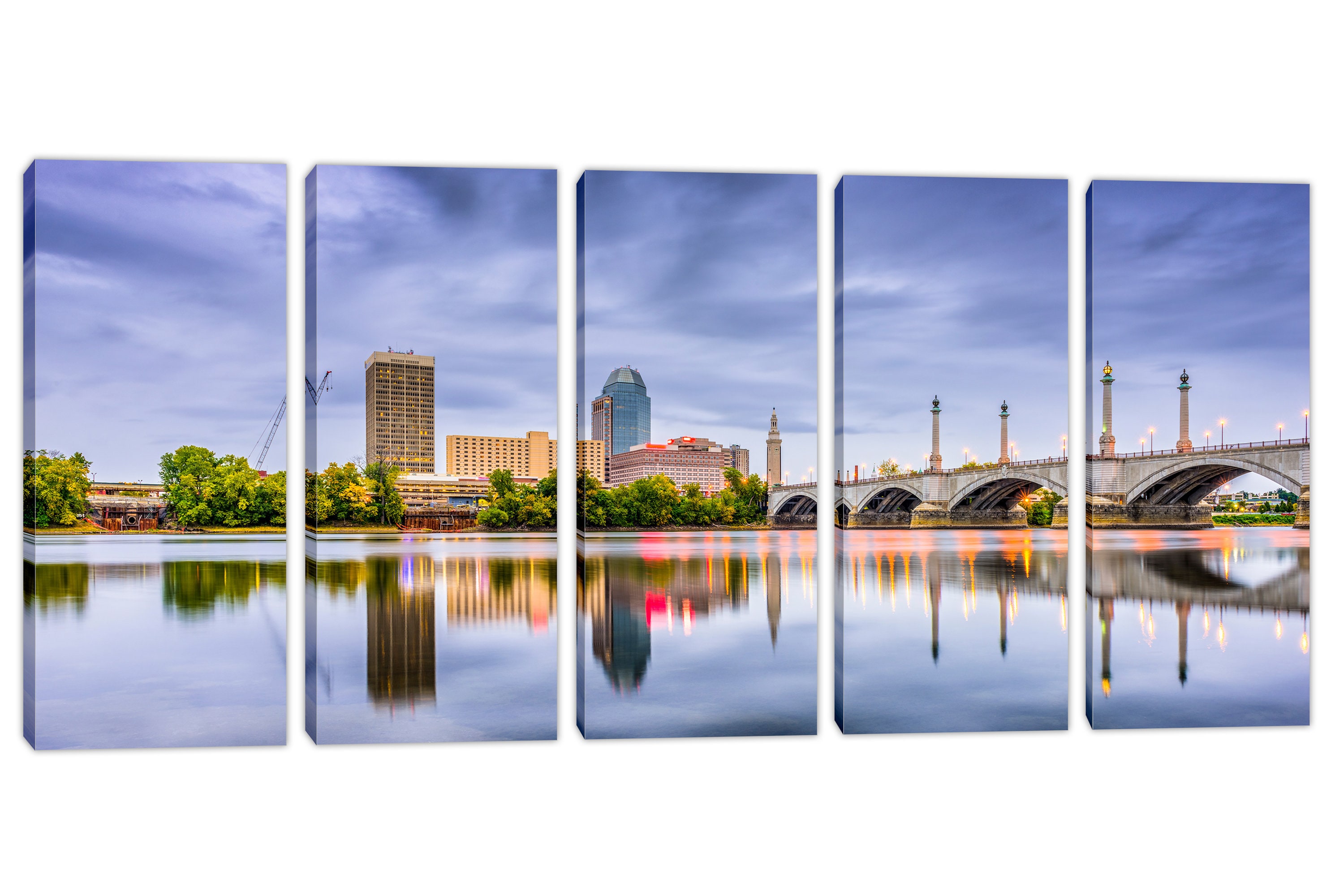 Springfield, MA Canvas Print Wall Art. Springfield Massachusetts, USA ...