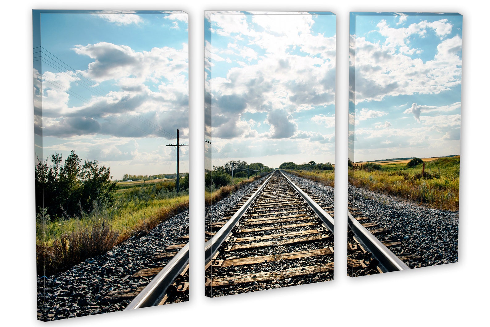 Train Railroad Track Wall Art Canvas Print. Landscape Print - Etsy