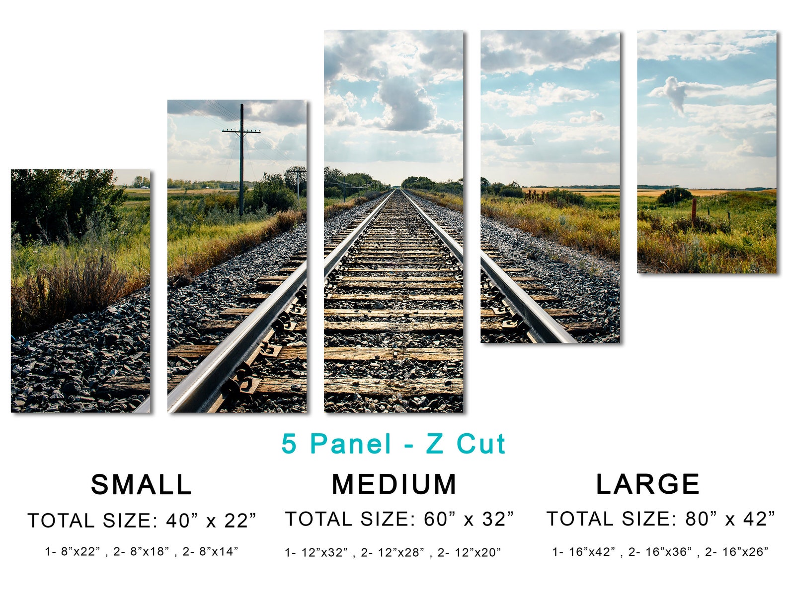 Train Railroad Track Wall Art Canvas Print. Landscape Print - Etsy