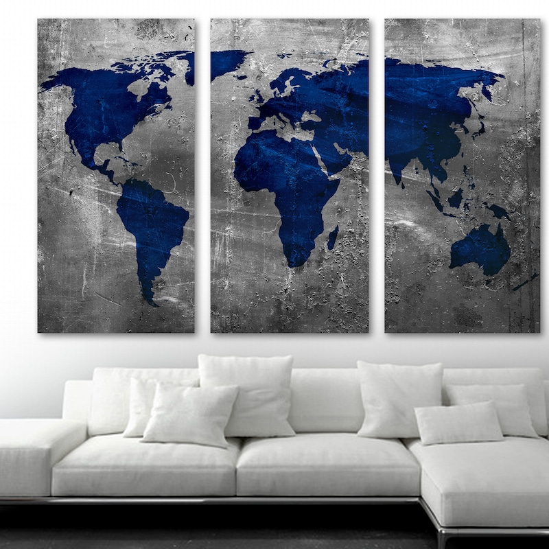 Abstract World Map - Etsy