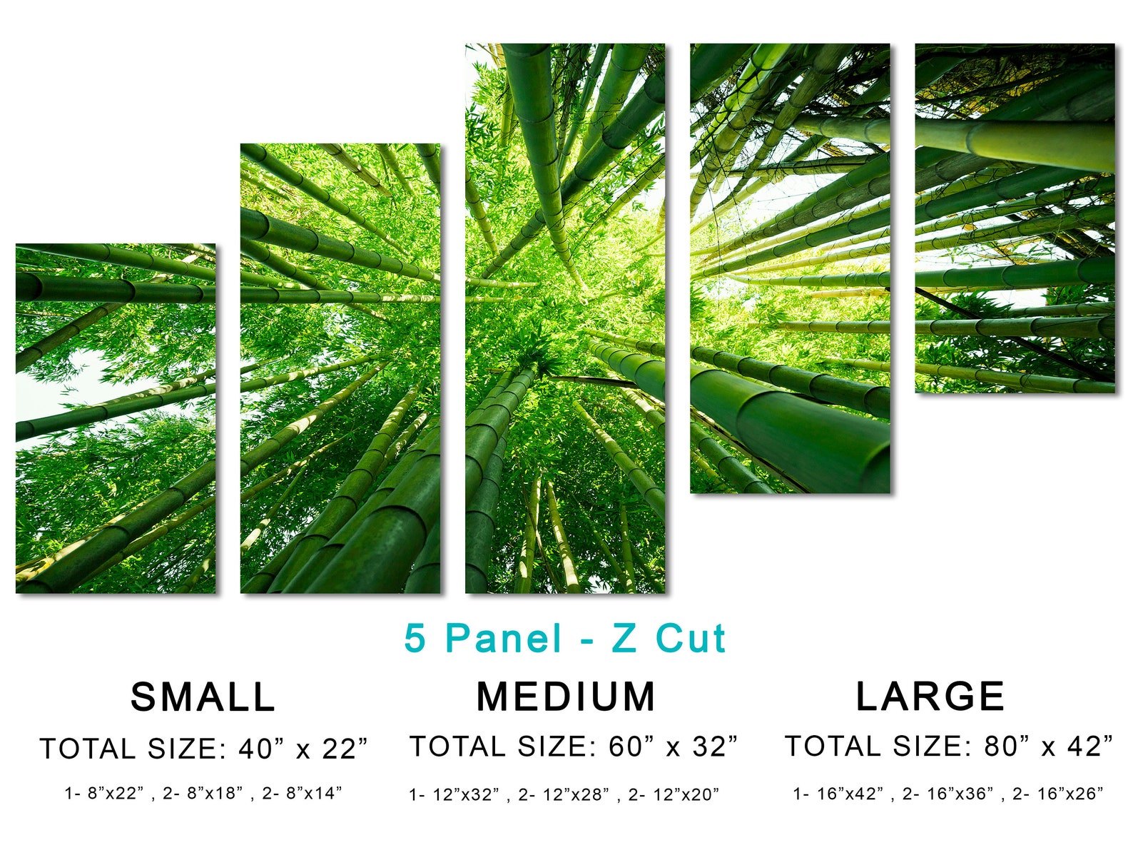 Green Bamboo Trees Wall Art Canvas Print. Office Decor Bamboo Art ...