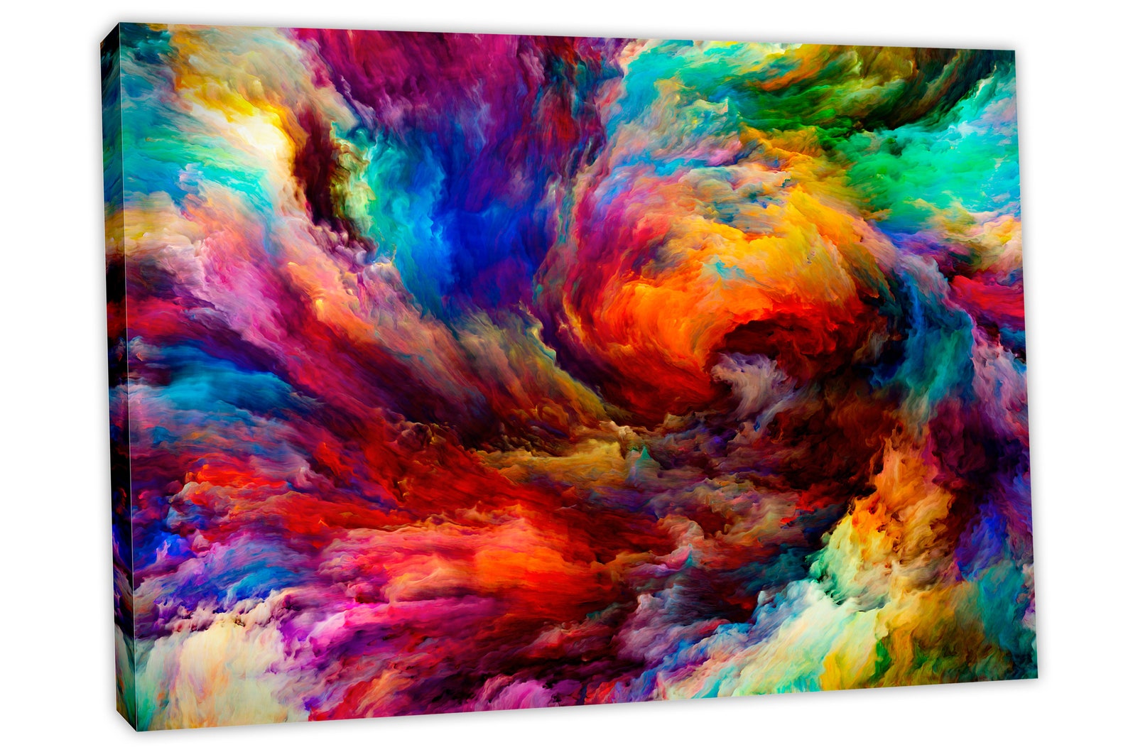 Colorful Abstract Clouds Wall Art Canvas Print Swirling - Etsy