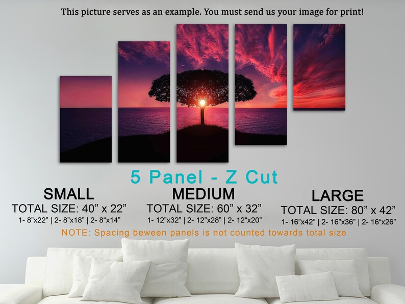 Split Prints on Canvas From Your Photo. Personalized Picture to Multi ...