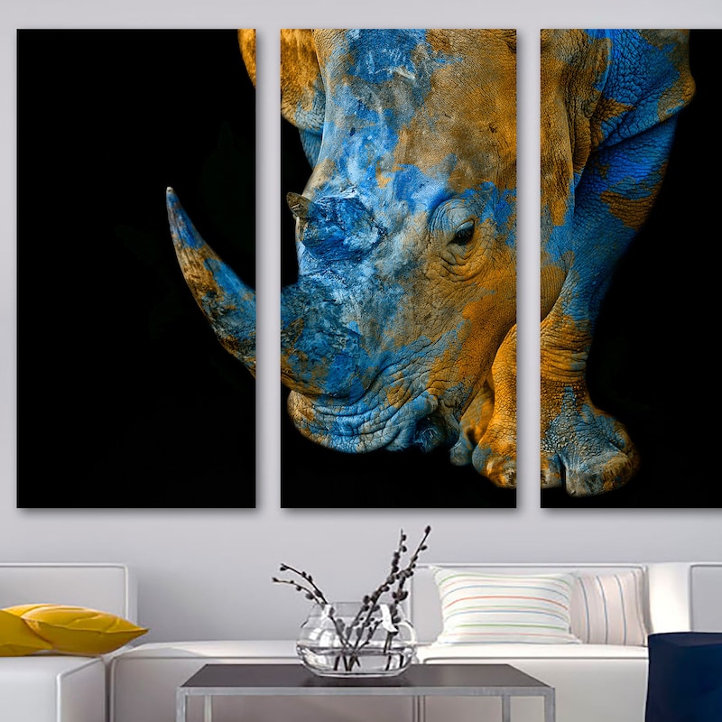 Rhino Wall Art - Etsy