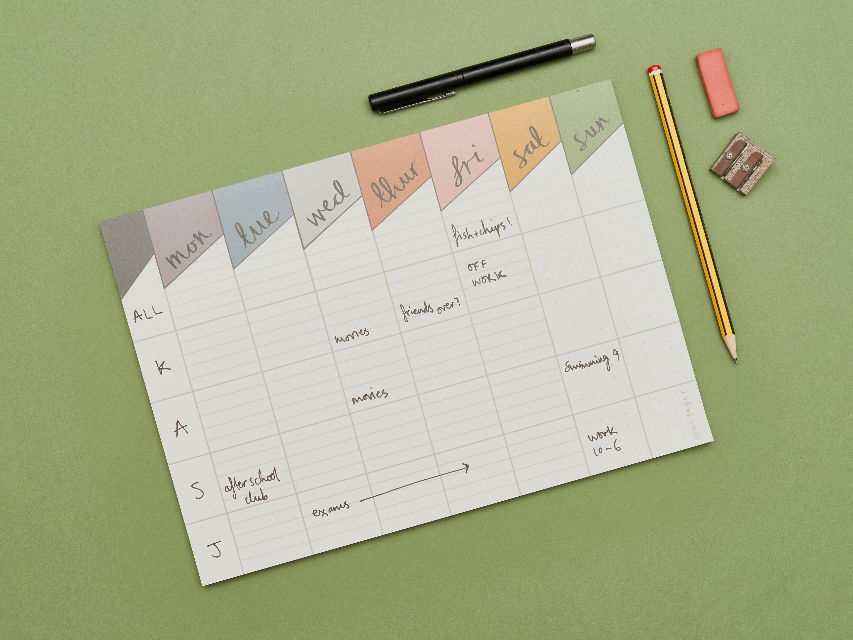 Weekly Planner / Family Planner Recycled Paper - Etsy