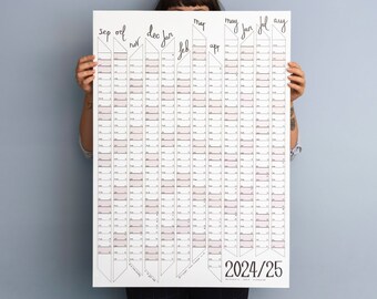 2024-25 Academic Wall Planner School Wall Calendar Kid Year Planner ...