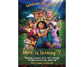 Encanto Mirabel Purple Birthday Party Invitation - Etsy