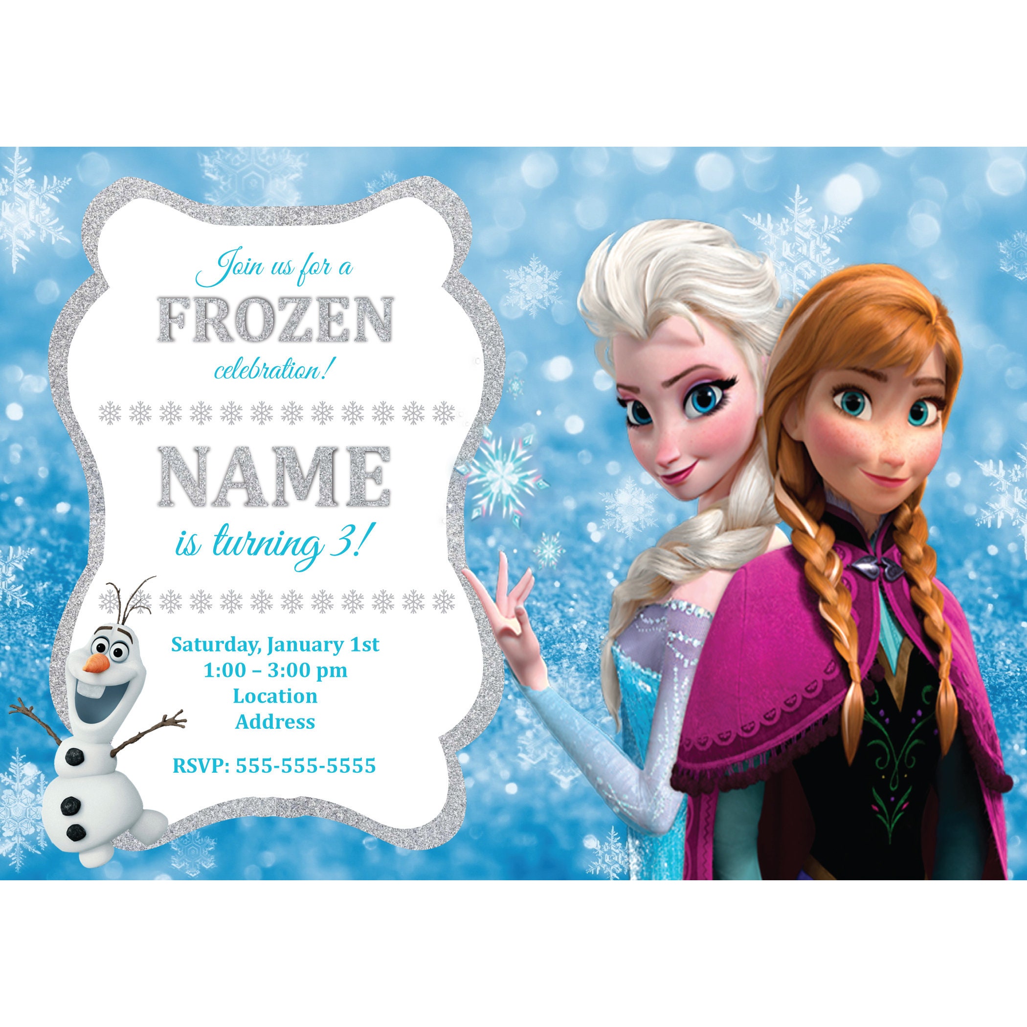 Frozen Invitations Girl