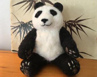 Panda Felting Kit Nedle Felt Wool Toy Present Wool Felting DIY Kit ...