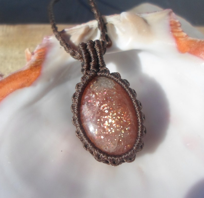 Sunstone Necklace Boho Sunstone Pendant Sunstone Macrame - Etsy Sunstone Necklace Boho Sunstone Pendant Sunstone Macrame - Etsy