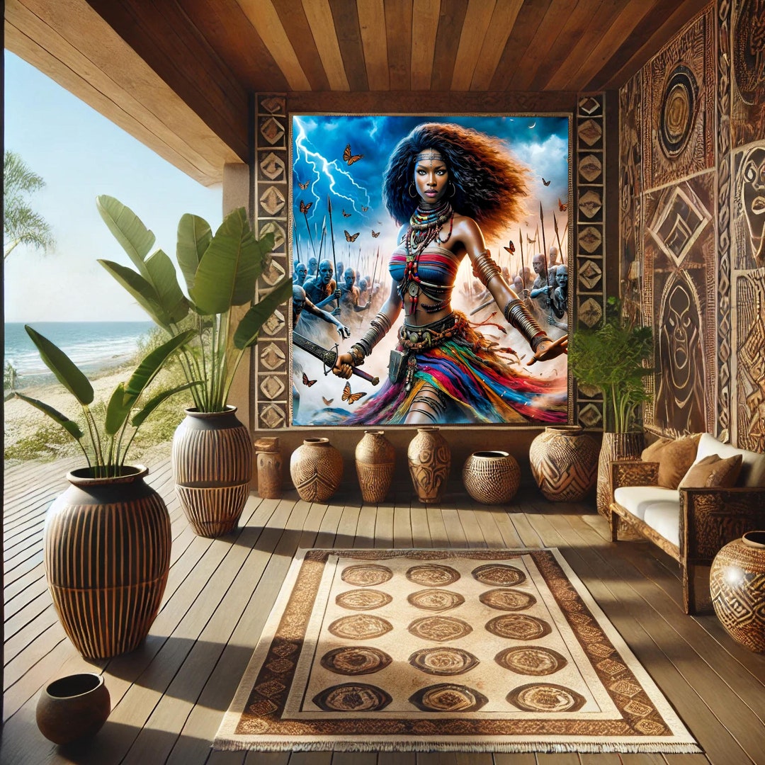 Panel De Trono De Oya . Yoruba Lukumi Inspired Wall Art. Regla De Osha ...