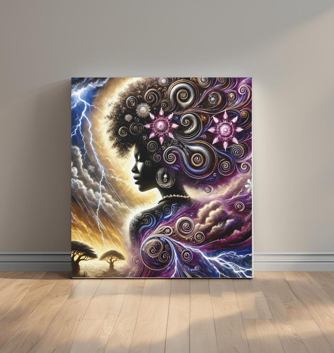 Oya Inspired Canvas. Yoruba Lukumi Wall Art. Regla De Osha-ifa Wall Art ...