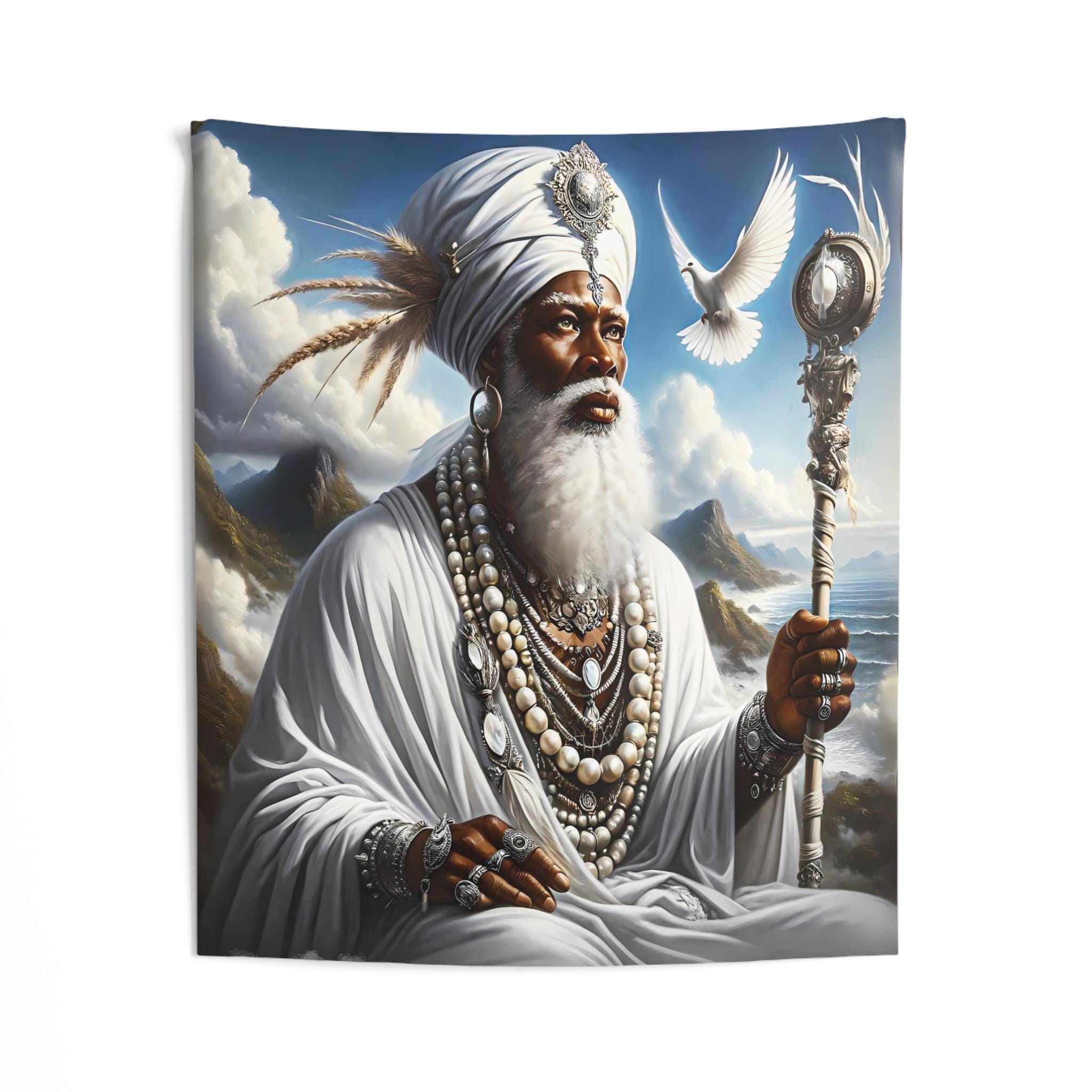 Obatala Wall Art, Panel De Trono De Obatala, Orisha Obatala Wall Art ...