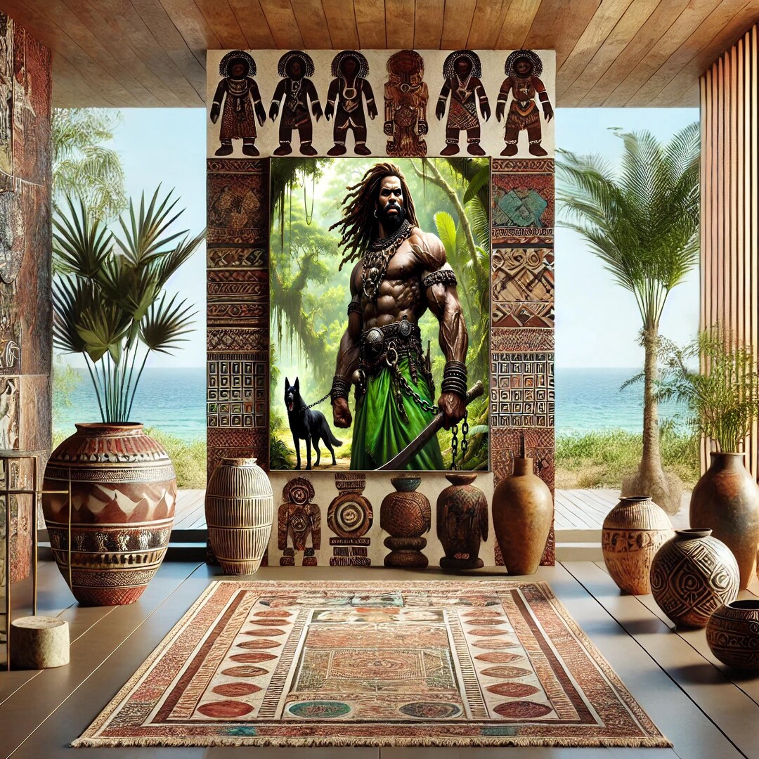 Wall Art, Ogun Panel De Trono, Yoruba Lukumi Orishas Wall Art. Regla De ...