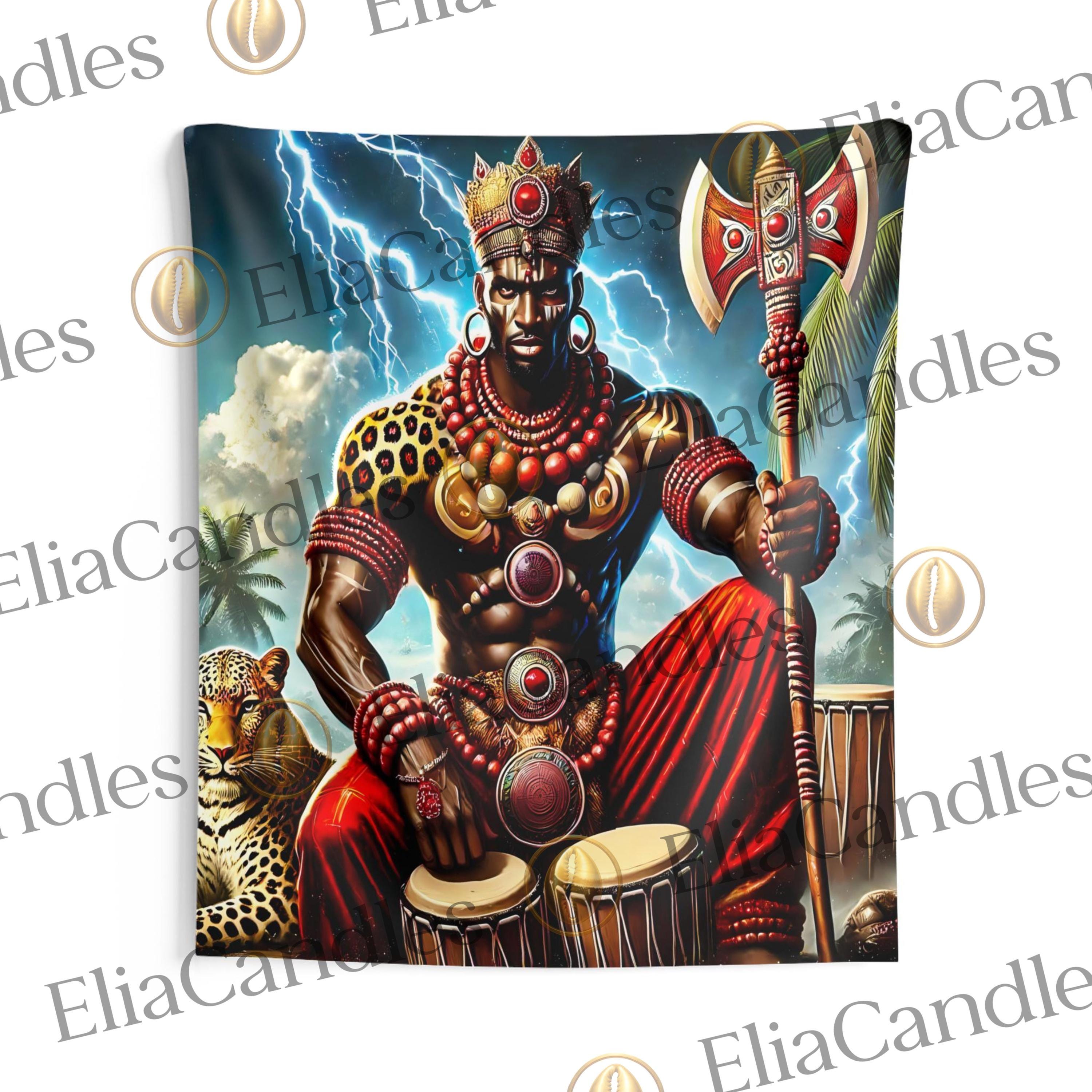 Shango Wall Art, Yoruba Lukumi Inspired, Vibrant Orisha Design ...