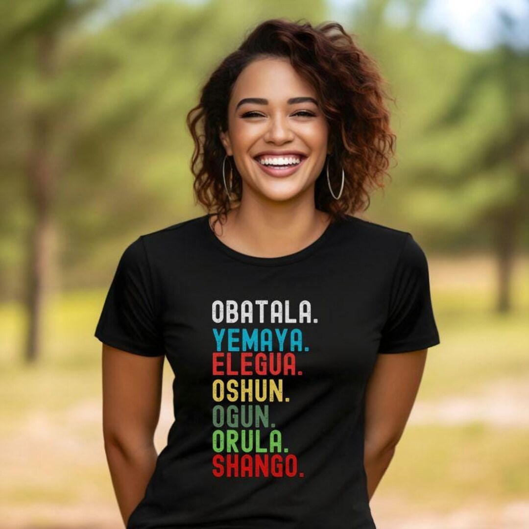 7 Potencias Africanas T-shirt, Yoruba Lukumi Shirts, Santeria Shirts ...