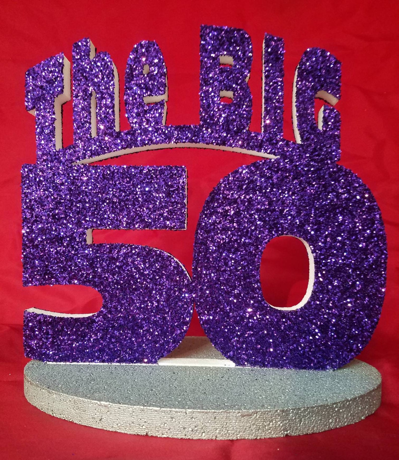 The BIG 50 centerpiece 50th birthday table decoration 50th | Etsy