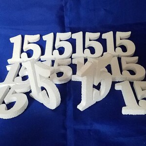 Set of 12 Quinceneara Centerpiece Numbers 15th Birthday Numbers Decor ...