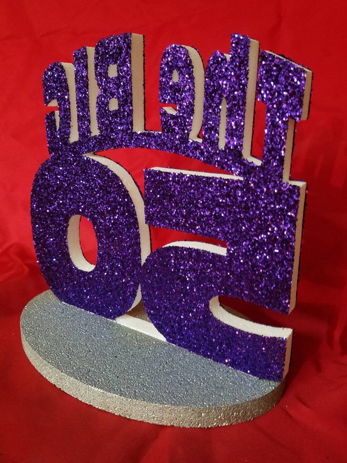 The BIG 50 centerpiece 50th birthday table decoration 50th | Etsy