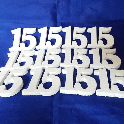 Set of 12 Quinceneara Centerpiece Numbers 15th Birthday - Etsy