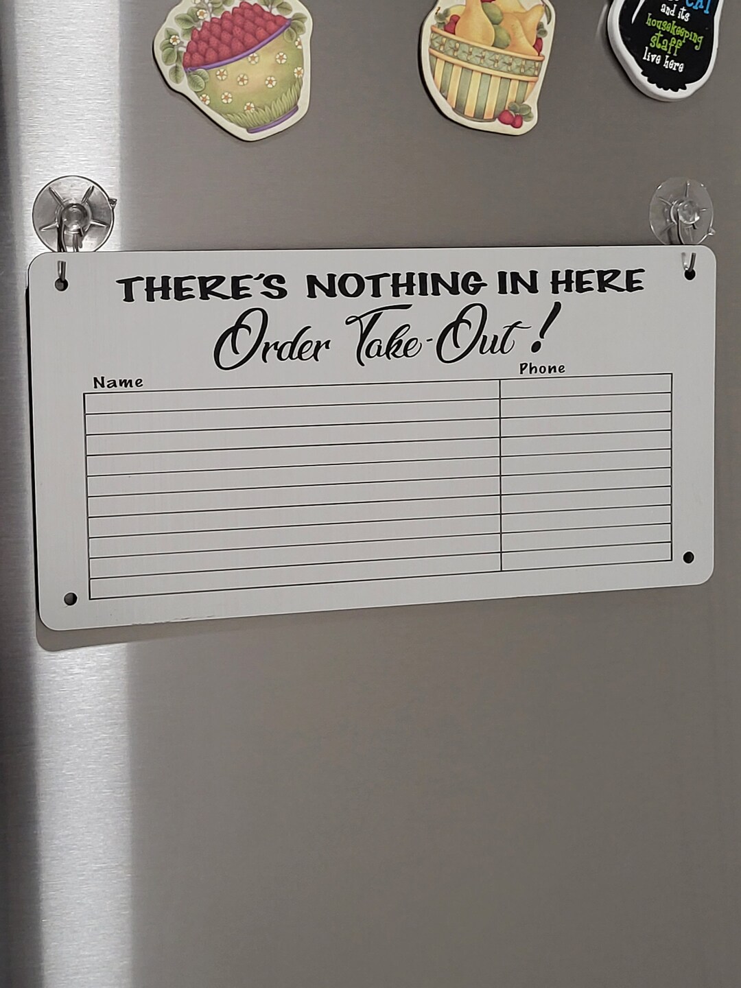 Take-out List Chart for Your Fridge. Space for 10 Names and - Etsy