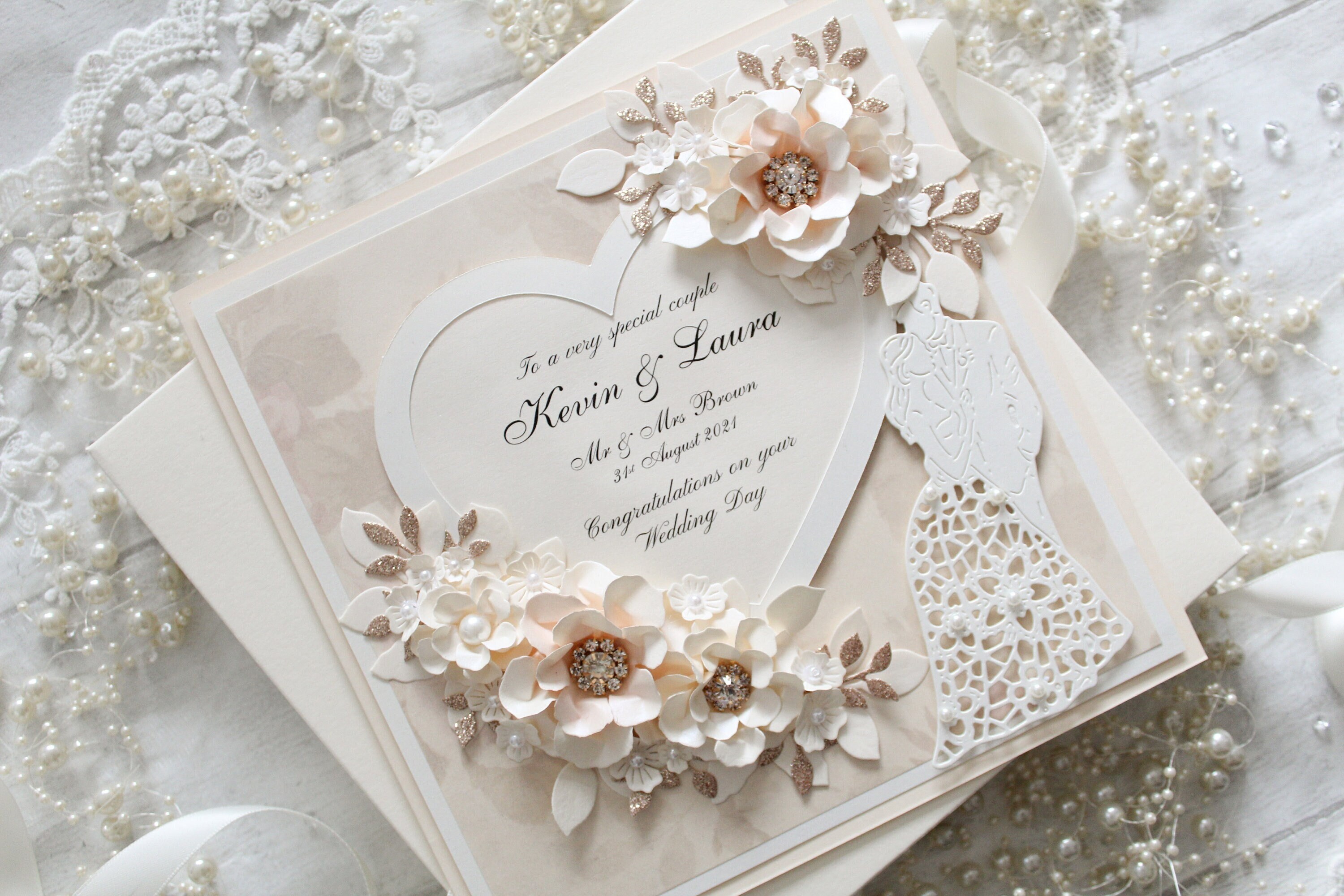 Personalised Wedding Card a Special Couple Son and | Etsy UK