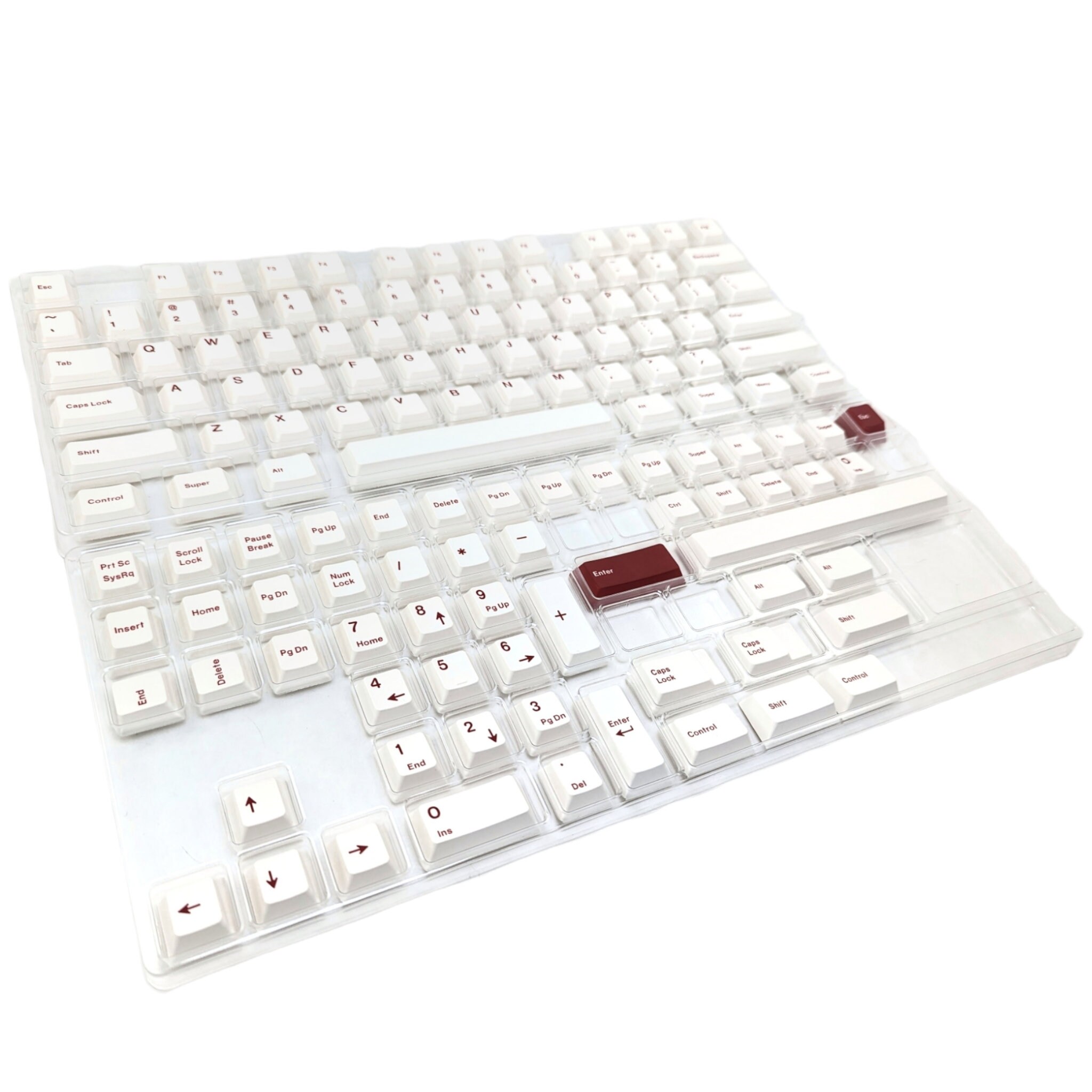 Red on White tk-row PBT Cherry MX Keycap Set 131 Pcs - Etsy